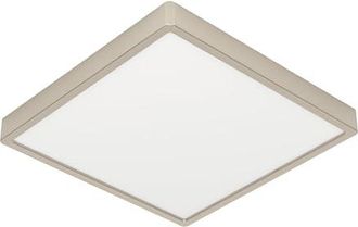 Eglo LED Deckenleuchte Fueva 6, quadratische Deckenlampe, Aufbaulampe aus Metall in Silber und Kunststoff Weiß, Deckenbeleuchtung warmweiß-kaltweiß, 29x29 