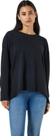 Noisy May Damen Einfarbiges Langarm Shirt Lockeres Basic Stretch Pullover Rundhals Oberteil NMMATHILDE