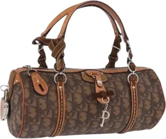Dior Sac &agrave; main vintage en toile Pre-owned - Femme - Pre-owned - Brun - Taille: ONE Size