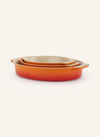 LE CREUSET 3er-Set Auflaufformen Klassik orange