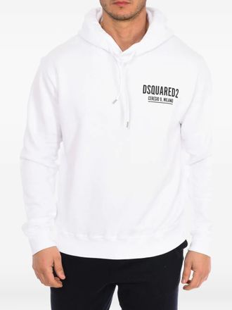 Dsquared2 hoodie à logo imprimé - Blanc