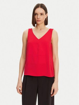 Pieces Top Franan 17146424 Rot Regular Fit