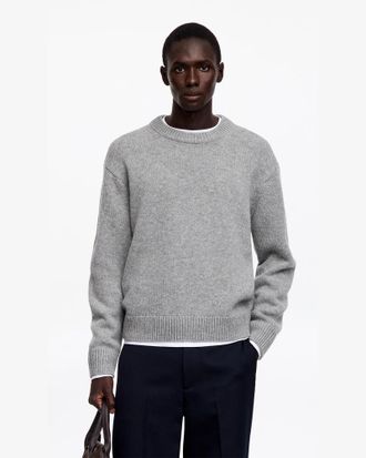 Arket Pullover Aus Schwerem Wollstrick -Grau