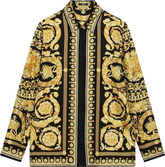 Versace Femme, Blouses et Chemises, Multicolore, Taille: 38 FR Chemise Habill&eacute;e avec Imprim&eacute; Baroque H&eacute;ritage