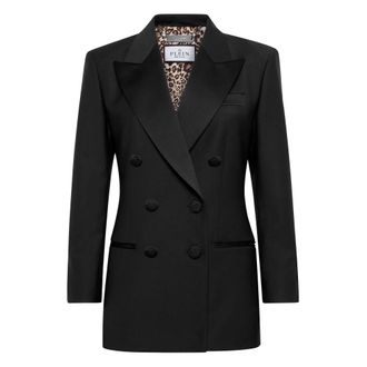 Philipp Plein Femme, Vestes, Noir, Taille: 36 FR Blazer
