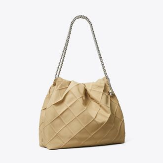 Tory Burch Damen Fleming Hobo Bag aus Nylon