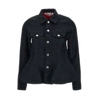 Comme Des Gar&ccedil;ons Blumen-Jacquard-Pech-Jacke - - Jackets - Damen - Schwarzk - S