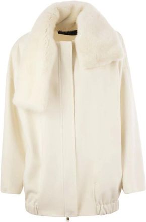 Fabiana Filippi Femme, Vestes, Blanc, Taille: 36 FR Cashmere Caban