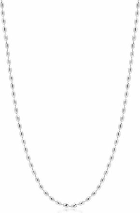 Nialaya Homme, Accessoires, Gris, Taille: 2XL Silver Beaded Chain Necklace