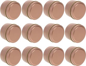 Angoily 12 St&uuml;ck Runde Wiederbef&uuml;llbare Kerzendosen aus Wei&szlig;blech 4oz mit Dicht Schlie&szlig;endem Deckel f&uuml;r Selbstgemacht Aromatherapiekerzen und Aufbewahrung