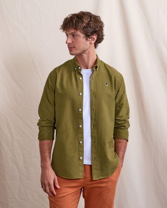 Faguo Chemise kaki fonc&eacute;