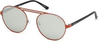Guess Guess GU3028 67C 55 Montures de Lunettes, Rouge (Rosso Opaco/Fumo Specchiato), Mixte Adulte