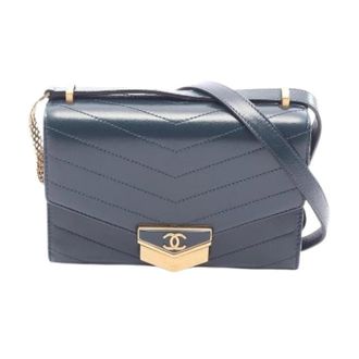 Chanel Pre-owned Chevron V Stitch Leder Schultertasche - - Pre-owned - Damen - Gr&uuml;n - ONE SIZE