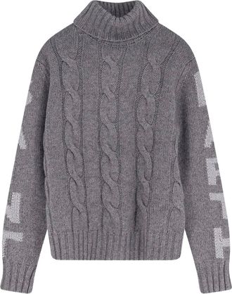 MC2 Saint Barth pull torsadé à col roulé Adler - Gris