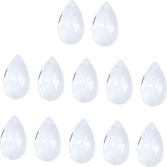 Angoily 12st&uuml;cke Teiliges Kristallglas Anh&auml;nger Klar Mit Starkem Reflexionseffekt Geeignet Als Kronleuchter-Prisma Vorhang-Dekoration Und H&auml;ngeschmuck F&uuml;r Fen