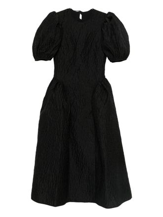 Cecilie Bahnsen robe mi-longue &agrave; manches bouffantes - Noir