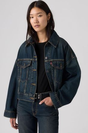 Levi's Loose Crop Trucker Jacket - Damen - Dunkle Waschung / Dunkle Waschung