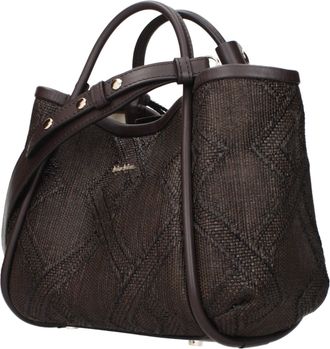 Max Mara Quilted Raffia Top Handle Bag - Brown