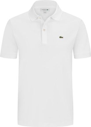 Lacoste Glattes Jersey-Poloshirt mit Krokodil-Aufn&auml;her, Regular Fit in