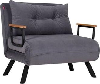 Dmora Sessel Quaoar Grau Liegesessel Armlehnen