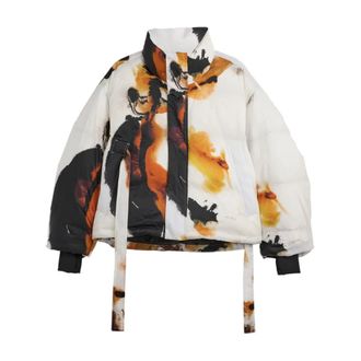 Yohji Yamamoto Puffy Multicolor Wei&szlig;e Jacke - - Jackets - Damen - Mehrfarbig - XS