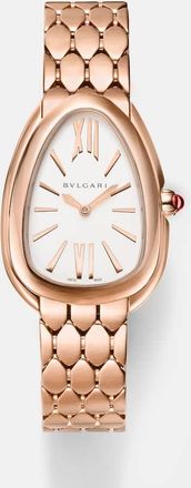 Bulgari Montre Serpenti Seduttori en or rose, rubellite et quartz