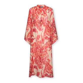 Elena Miro Femme, Robes, Rouge, Taille: 50 FR Robe Longue Imprim&eacute;e