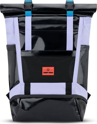Johnny Urban Rolltop Rucksack Damen & Herren Schwarz Lila - Ashton - Tagesrucksack mit Laptopfach f&uuml;r Uni Arbeit Reise - Gro&szlig;er Backpack mit Extra Schuhfach - Wass
