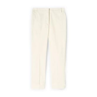 Motivi Cropped Baumwollmischung Hose - - Trousers - Damen - Wei&szlig; - 2XS