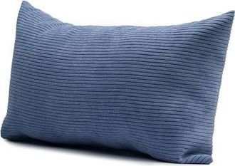 Gözze Kissen Capri, Dekokissen in Feincord-Optik, Weiches Sofakissen mit Füllung, 100% Polyester, 30 x 50 cm - Dunkelblau