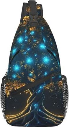 Generic Golden Tree Sac &agrave; bandouli&egrave;re de voyage pour homme Sac &agrave; dos de randonn&eacute;e