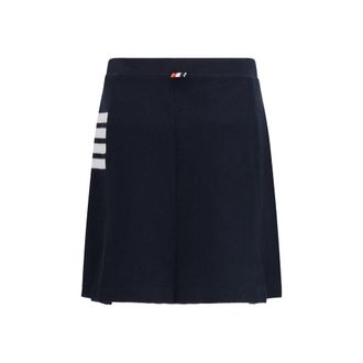 Thom Browne Womens Blue Cotton Mini Skirt