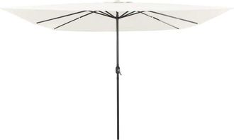 vidaXL Vidaxl - Parasol de jardin Blanc, Noir 295 x 295 x 245 cm
