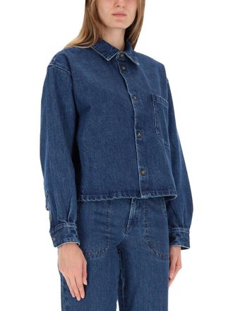 A.P.C. Organic Cotton Jacket Shirt - Blue