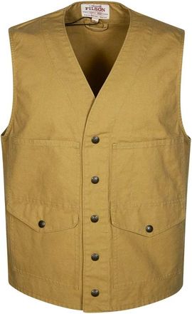 Filson Homme, Vestes, Jaune, Taille: L Button Pocket Cotton Gilet