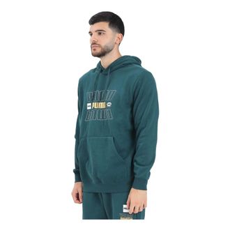 Puma Puma, Homme, Sweatshirts et sweats &agrave; capuche, Vert, Taille: L Sweat &agrave; capuche vert Essentials Logo Lab