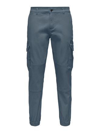 Only & Sons Herren ONSCARTER Life Cargo Cuff 0013 Pant NOOS Cargohose 22028434,Stormy Weather,33W / 32L