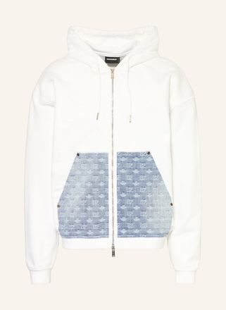Dsquared2 Sweatjacke Im Materialmix weiss