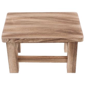 Angoily Gatuida Holztrittschemel aus Massivholz Kleiner Rutschfester Schuhwechselhocker mit Breiter Sitzfl&auml;che Multifunktionaler Holzhocker f&uuml;r Wohnzimmer K&uuml;c