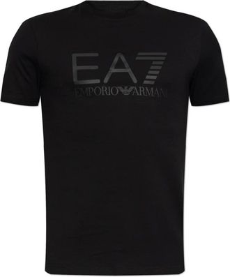 Emporio Armani Emporio Armani Ea7, Homme, Tops, Noir, Taille: XL Logo T-Shirt
