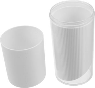 Valiclud Zahnbürstenhalter Aus Kunststoff Tragbar Für Unterwegs Mit Fassungsvermögen Als Kleiner Badezimmer-Becher Und Zahnpastabehälter Für Reisen