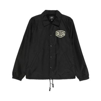 Deus Homme, Vestes, Noir, Taille: M Giacca Coulisse e Logo