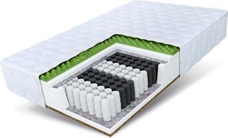 FDM Matratze 180x200 Taschenfederkern Kokos 7 Zonen H3 H4 amor hr Schaum Höhe 19 cm