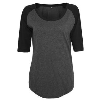Build Your Brand T-Shirt pour Femme, Carbone/Noir, XXL