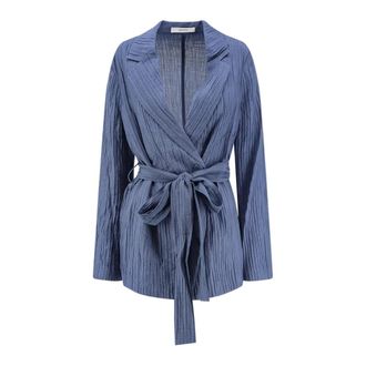 Joseph Blazer mit G&uuml;rtel und einem Knopf - - Jackets - Damen - Blau - 2XS