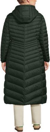 Lands End Ultraleichter Maxi-Daunenmantel mit Kapuze WANDERWEIGHT, Damen, Größe:52-54 plus, Grün, Nylon/Daunen, by Lands End