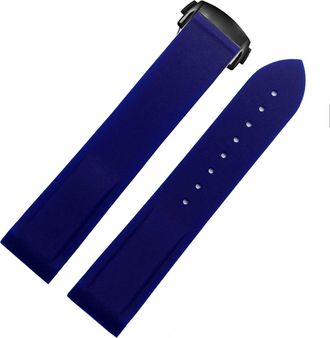 Generic Wasserdichtes Silikon-Uhrenarmband für Omega Comas, Armband Meidus Rudder, Gummi, 22 mm