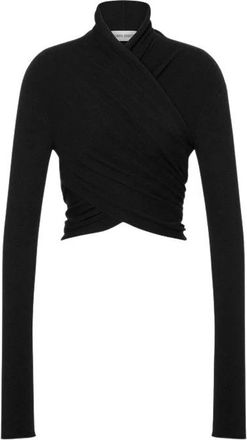Alberta Ferretti Femme, Pulls, Noir, Taille: 36 FR Sweater en pure laine m&eacute;rinos extrafine