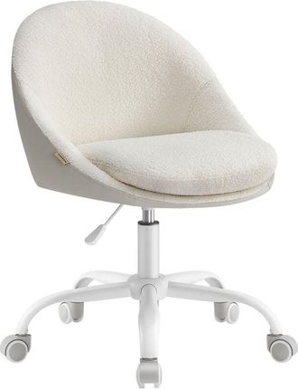Songmics Songmics - Chaise de Bureau, Fauteuil Pivotant en Peluche et pu, Si&egrave;ge Confort, Rembourrage en Mousse, R&eacute;glable en Hauteur, pour Bureau, Chambre