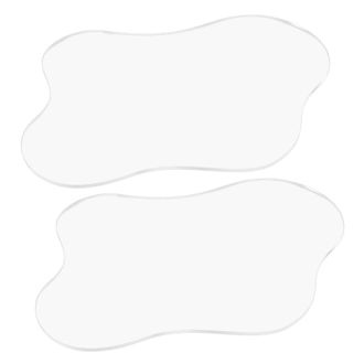 Cabilock 2 St&uuml;ck Transparente Acryl Untersetzer Unregelm&auml;&szlig;ig Hitzebest&auml;ndig Kratzfest Tischschutz F&uuml;r Zuhause B&uuml;ro Caf&eacute;